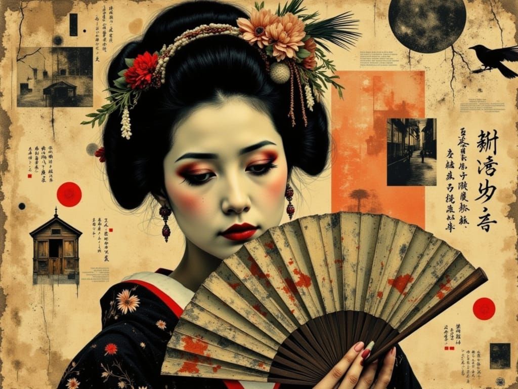 A nostalgic Romanticized Realism bust portrait of an aging yet graceful ...