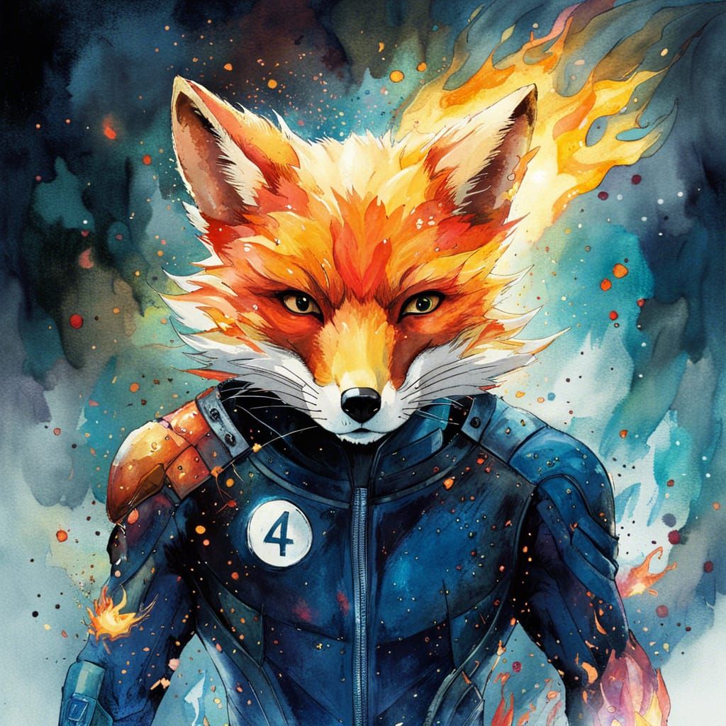 Fox Human Torch - AI Generated Artwork - NightCafe Creator