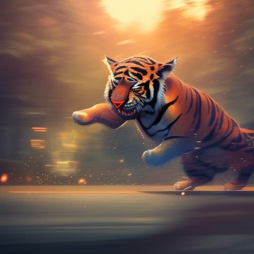 tiger attacking invisble enemies!! - AI Generated Artwork - NightCafe ...