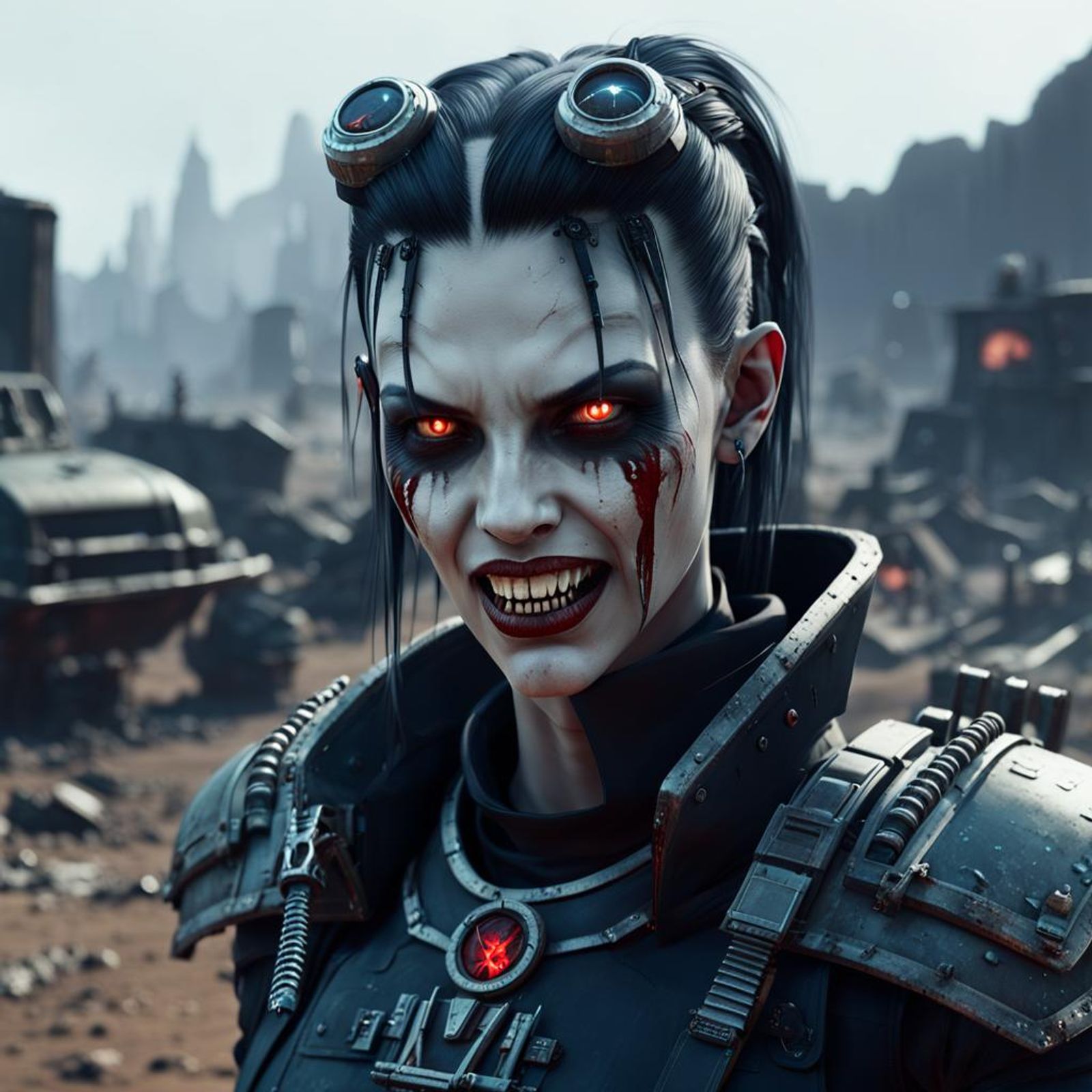 post-apocalyptic vampiress - AI Generated Artwork - NightCafe Creator