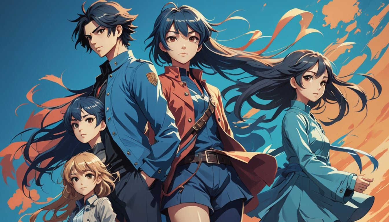 full body image of three people, boy and two beautiful young women ...