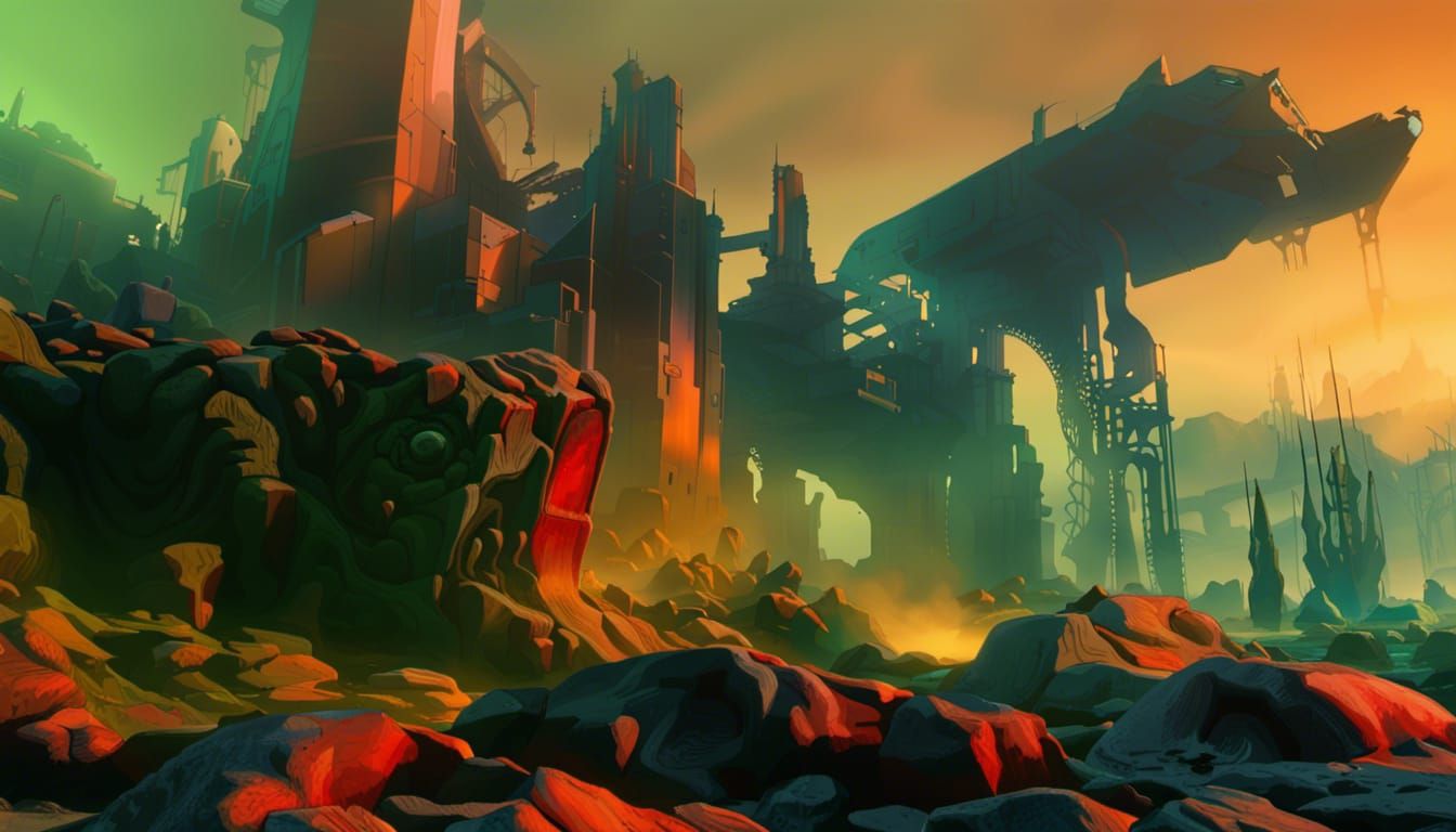 2d platformer style, desolate wasteland - AI Generated Artwork ...