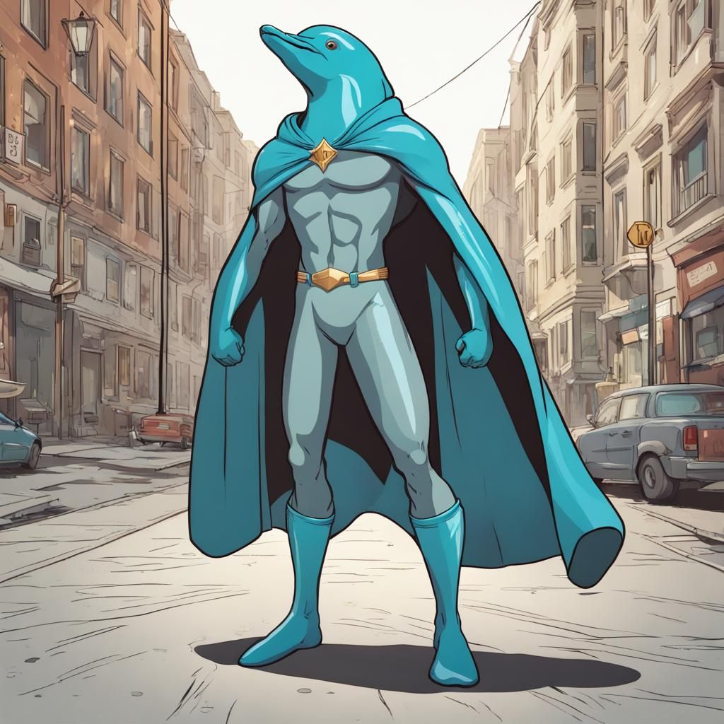Friendly Neighborhood Super Dolphin-man - AI Generated Artwork ...
