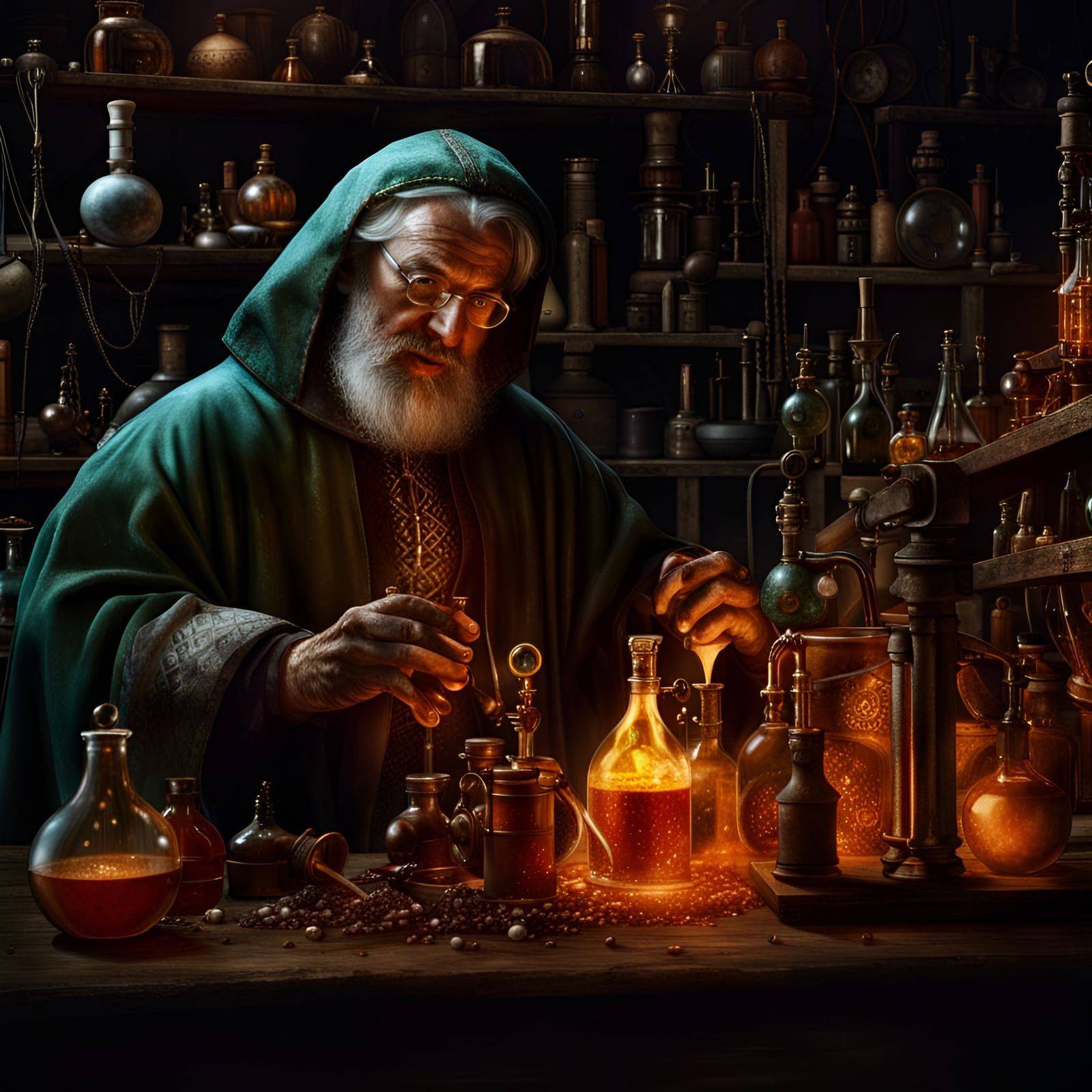 medieval alchemist - AI Generated Artwork - NightCafe Creator