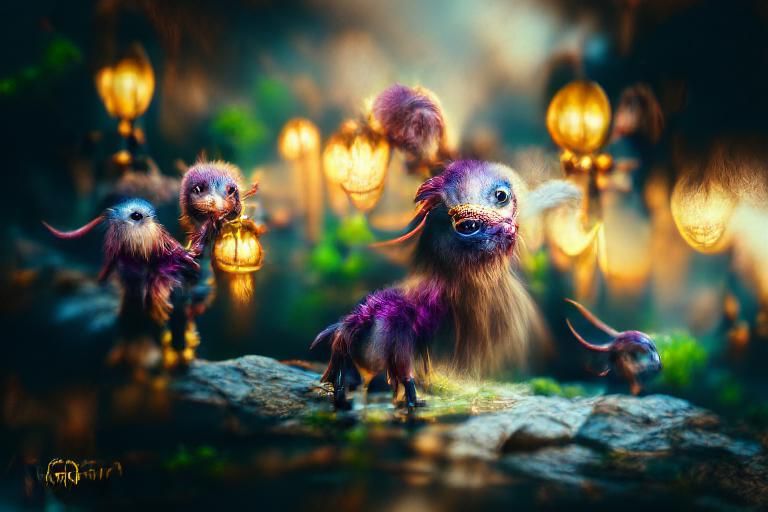Cute fantasy creature Dark Crystal puppets beautifully lit Albert ...
