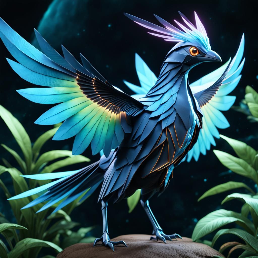 Paper Style Bird - AI Generated Artwork - NightCafe Creator
