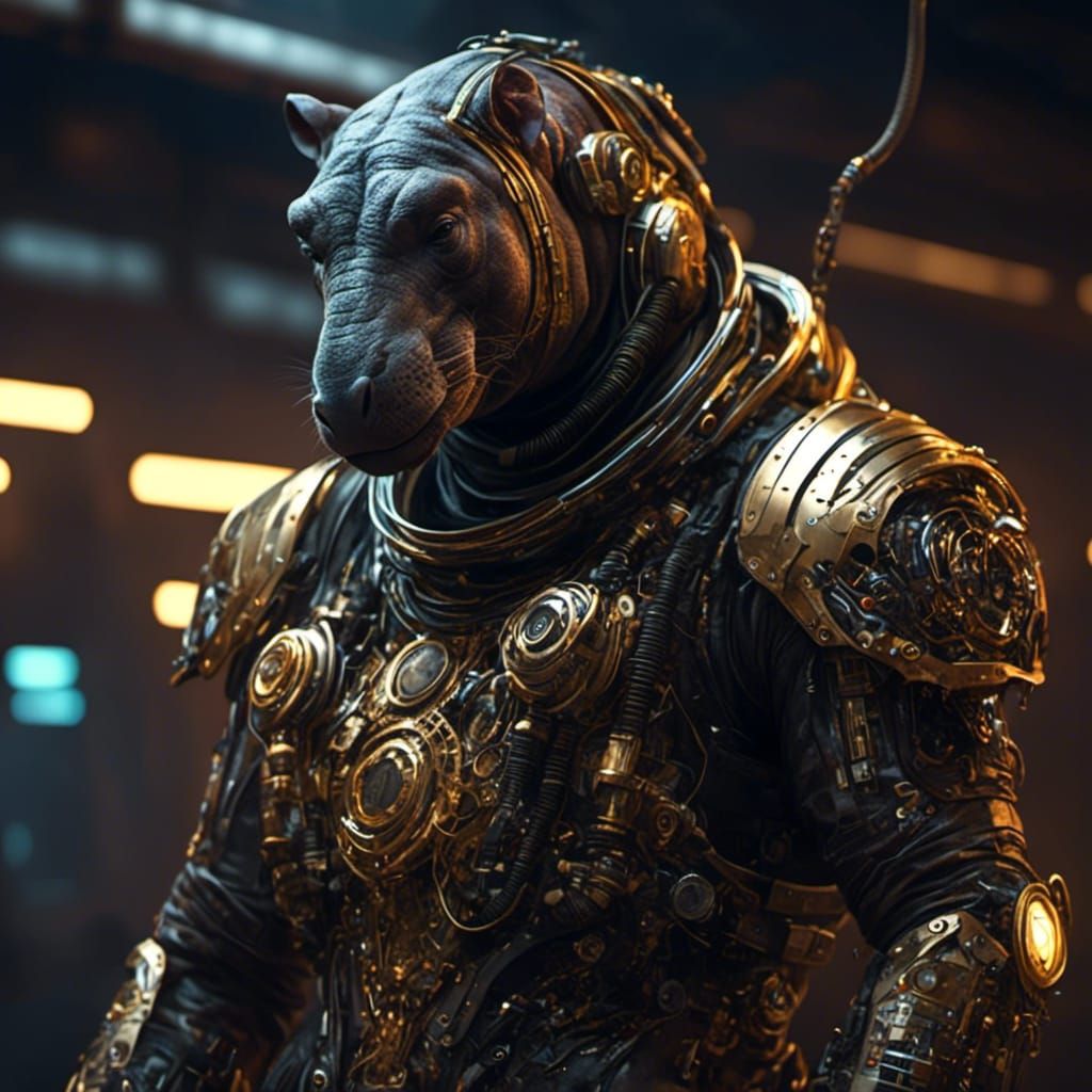 Giff space captain for DND or Starfinder - AI Generated Artwork ...