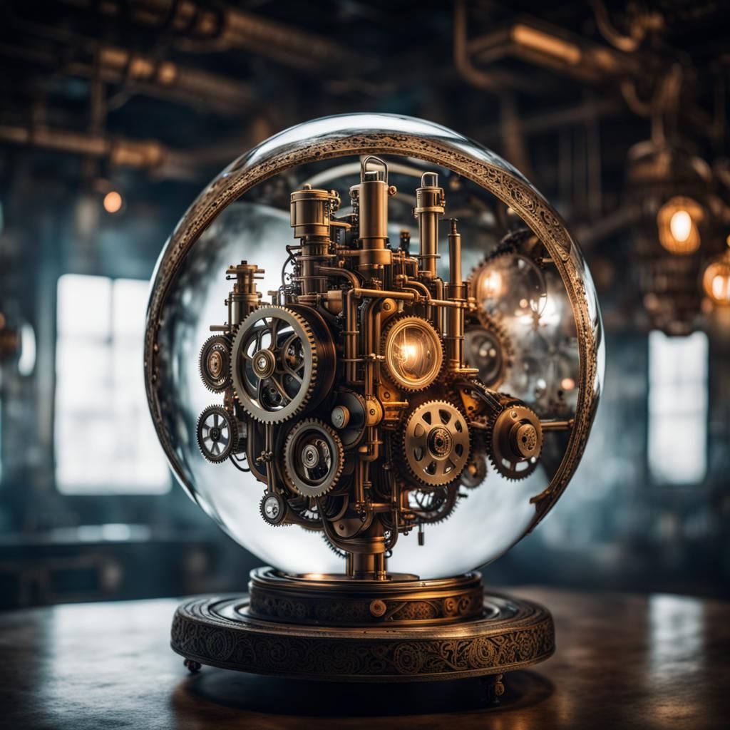 Machine in the Orb - AI Generated Artwork - NightCafe Creator