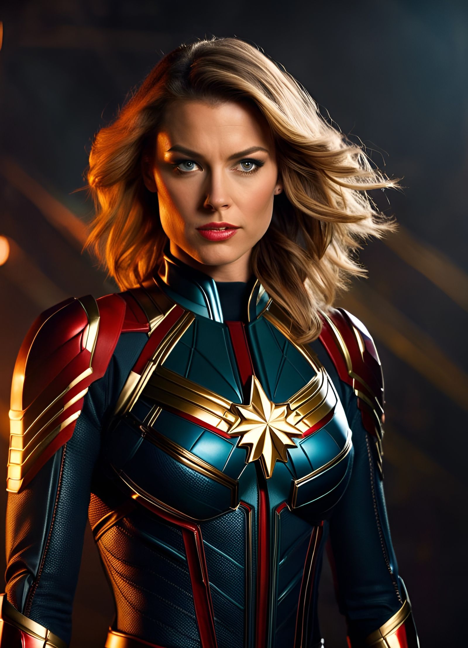 Milla Jovovich acting as Captain Marvel - AI Generated Artwork - NightCafe Creator