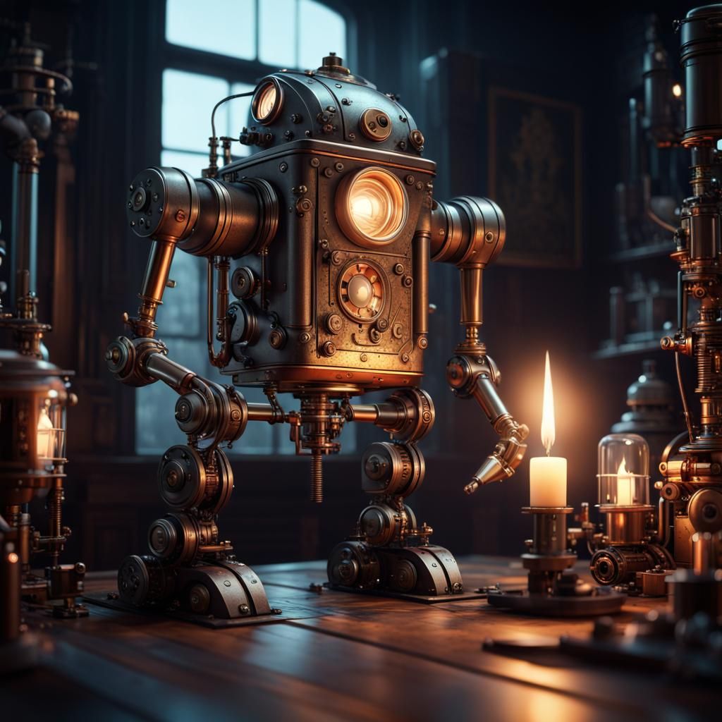 The birth of a victorian robot. - AI Generated Artwork - NightCafe Creator