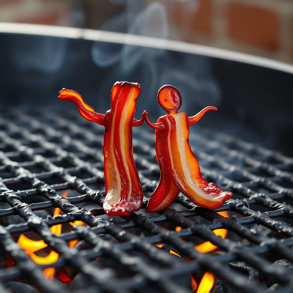 Does your bacon dance when you cook it on the barby?