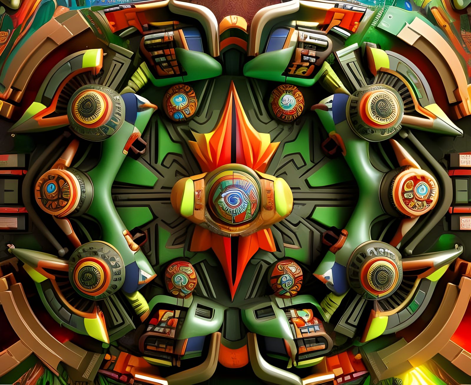 Abstract geometric psy-sci-fi 07jun23 - AI Generated Artwork ...