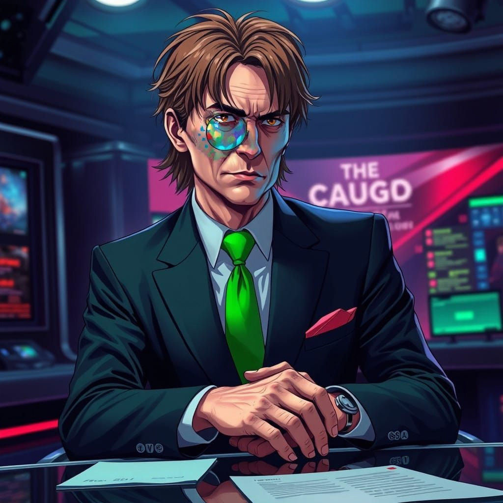 Cyberpunk News Anchor with a Twist - AI Art