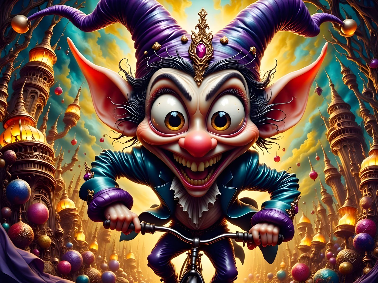 Happy April Fools' Day! - Mystical Court Jester on Vibrant C...
