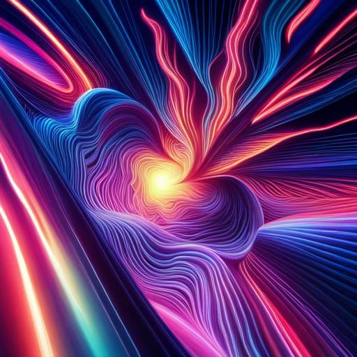 Random Motion. Sub atomic particles going wild abstract vector fractal ...