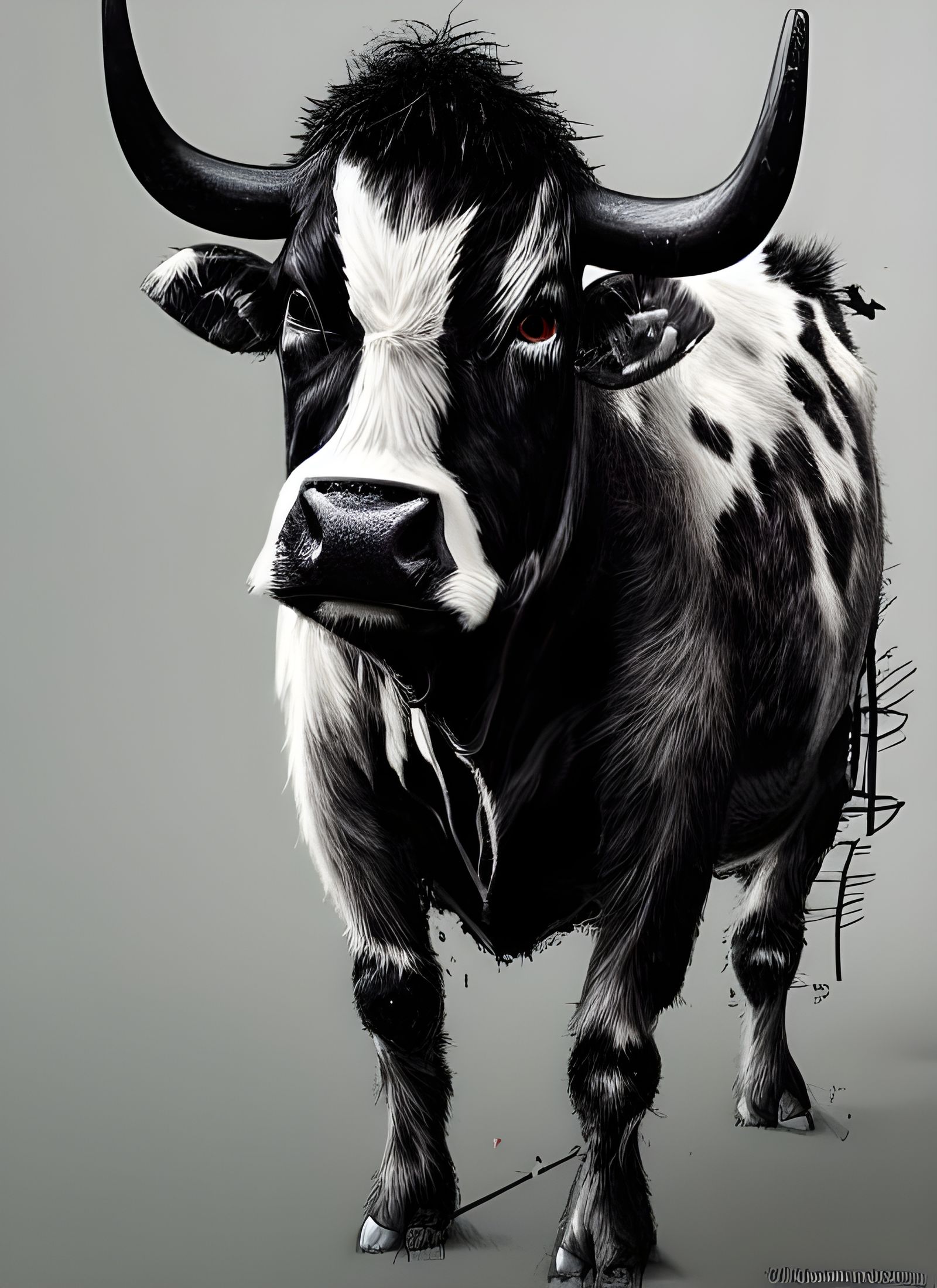 Punk Cow by Klaus Wittmann - AI Generated Artwork - NightCafe Creator