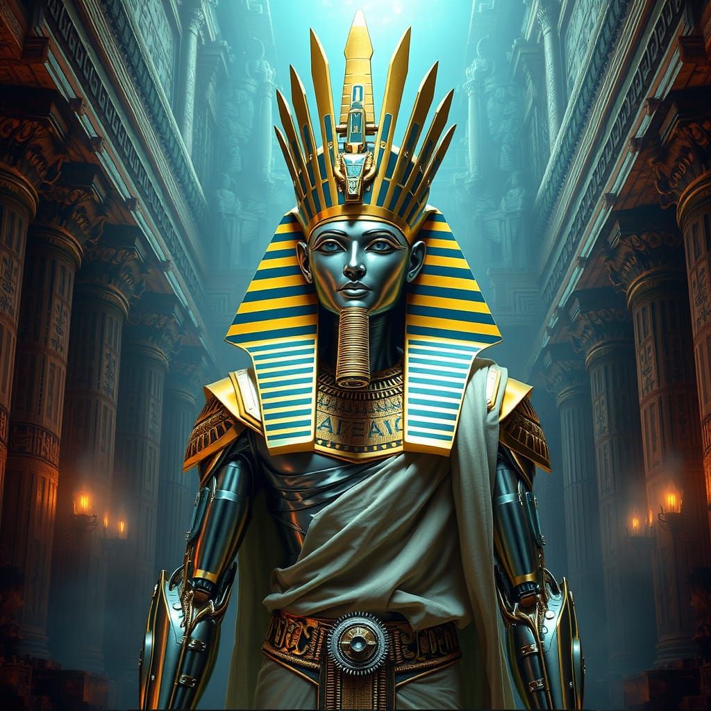 Pharaoh Ramses as a cyborg - Cybernetic Pharaoh Ramses II