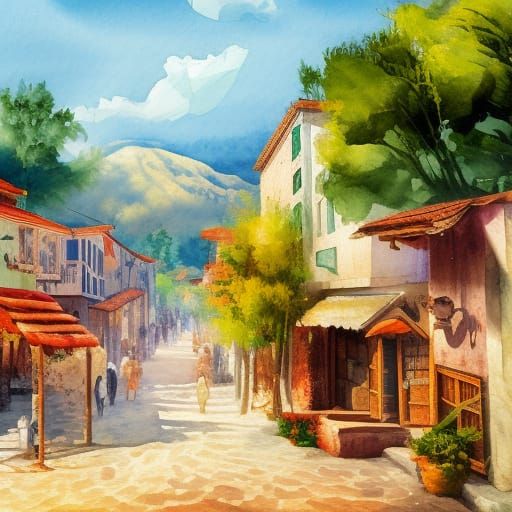 pretty turkish see town, Borillo - AI Generated Artwork - NightCafe Creator