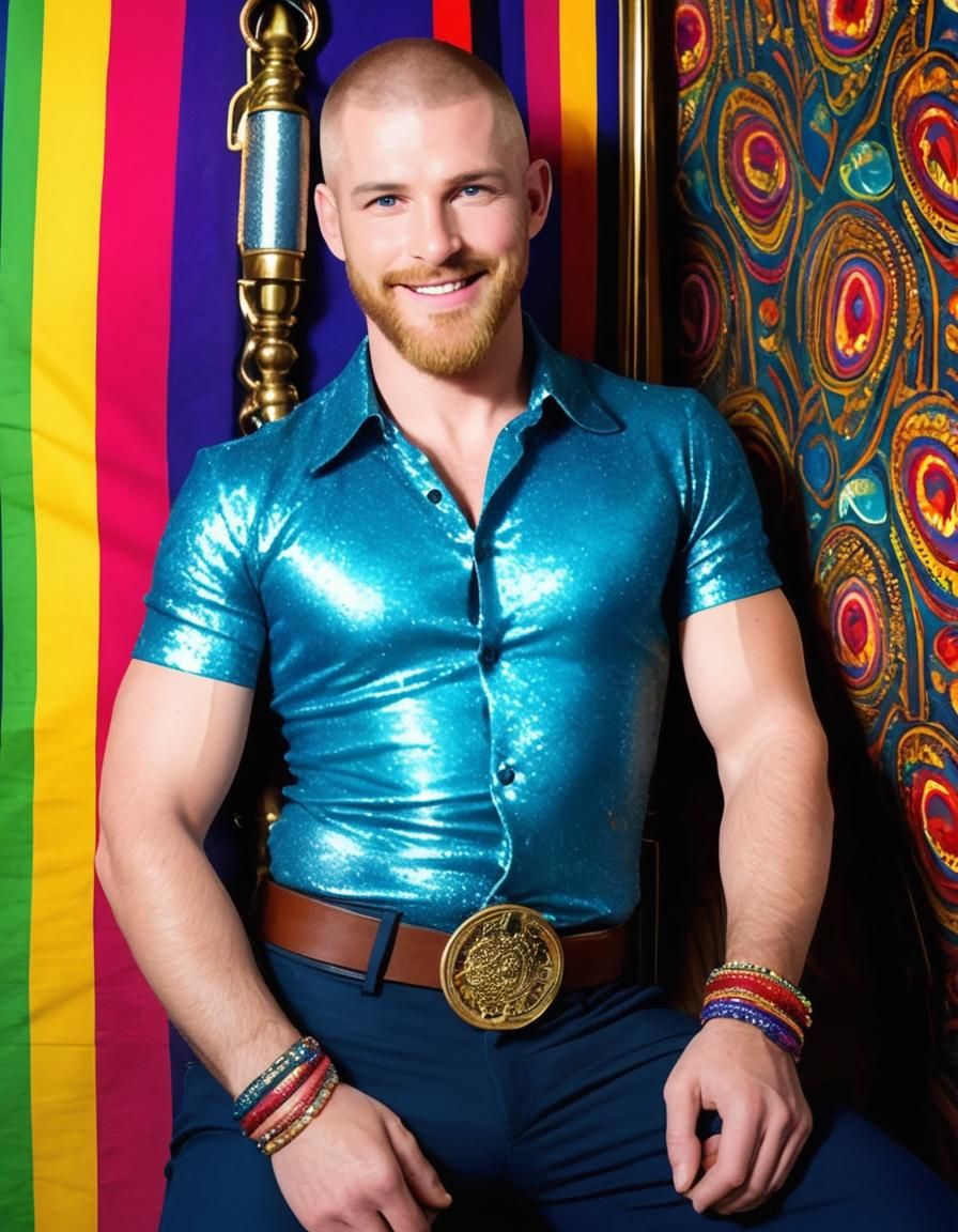 Handsome rainbow man - AI Generated Artwork - NightCafe Creator