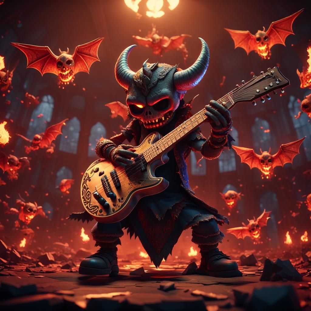 Simply Bats About Rock n' Roll - AI Generated Artwork - NightCafe Creator