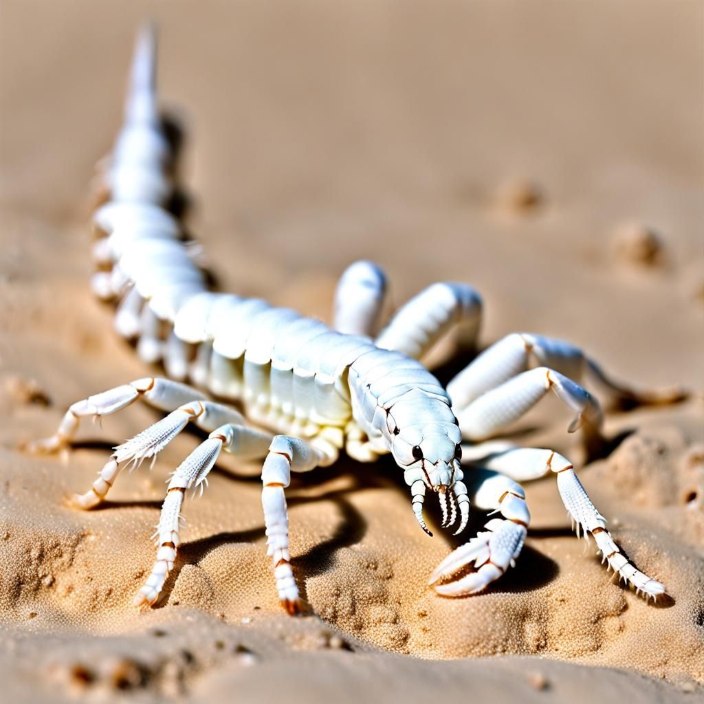 Albino Scorpion - AI Generated Artwork - NightCafe Creator