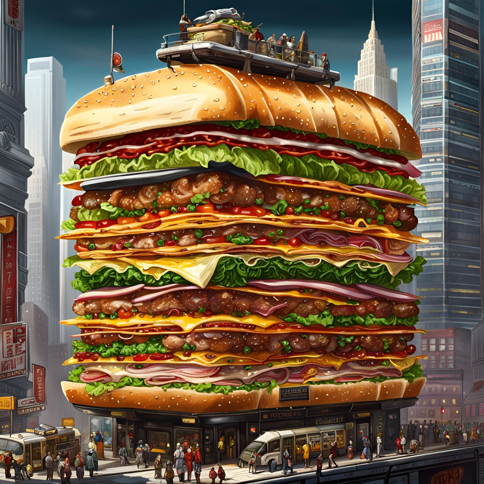 The Filling Building: Eat & Live v3 - AI Generated Artwork - NightCafe ...