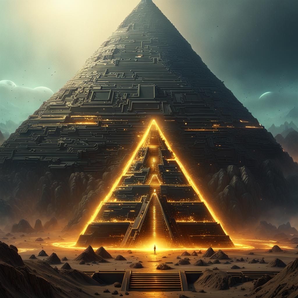 Two pyramids - AI Generated Artwork - NightCafe Creator