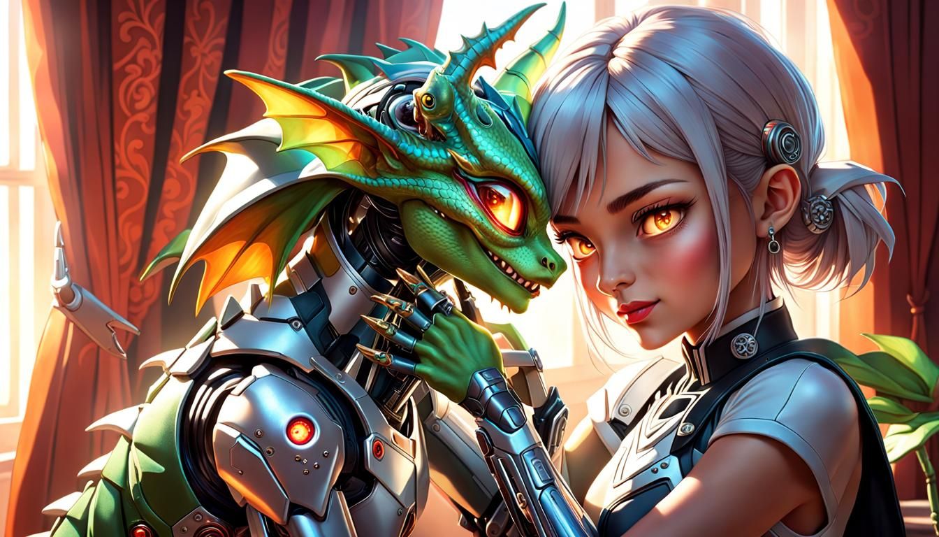 cyborg dragon - AI Generated Artwork - NightCafe Creator