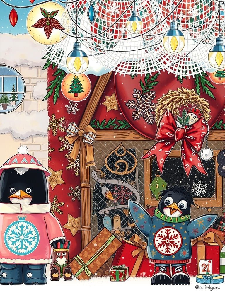 Penguin Fantasy or Can you Find the Penguins?