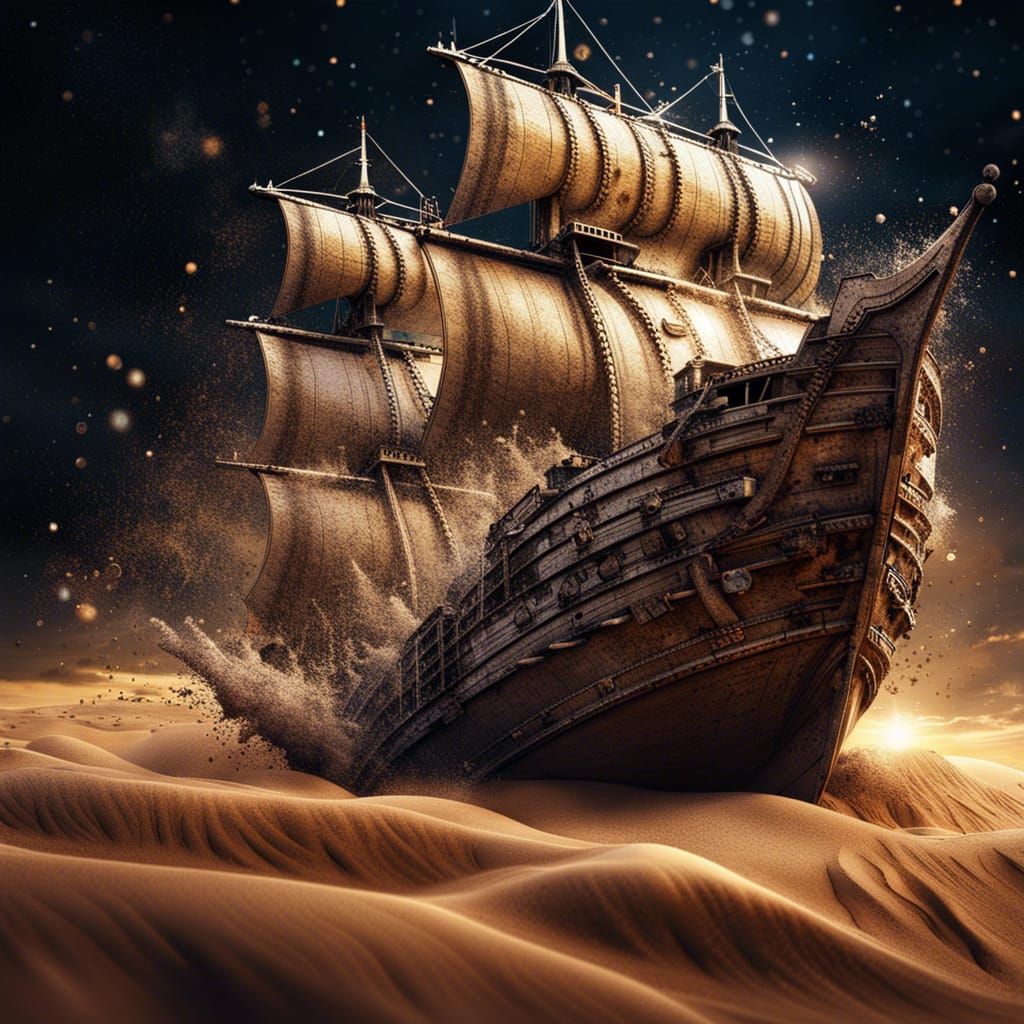 ship of sand - AI Generated Artwork - NightCafe Creator