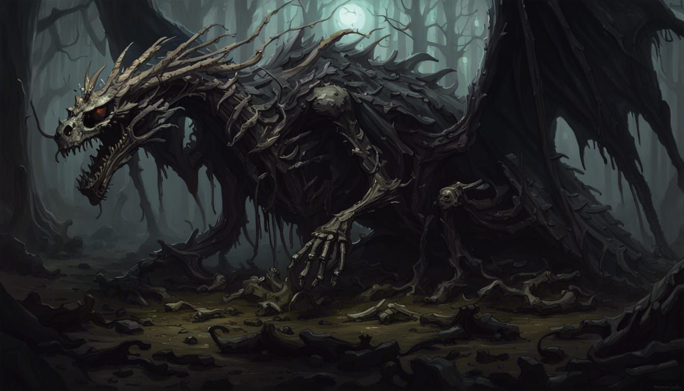 Undead Dragon - AI Generated Artwork - NightCafe Creator