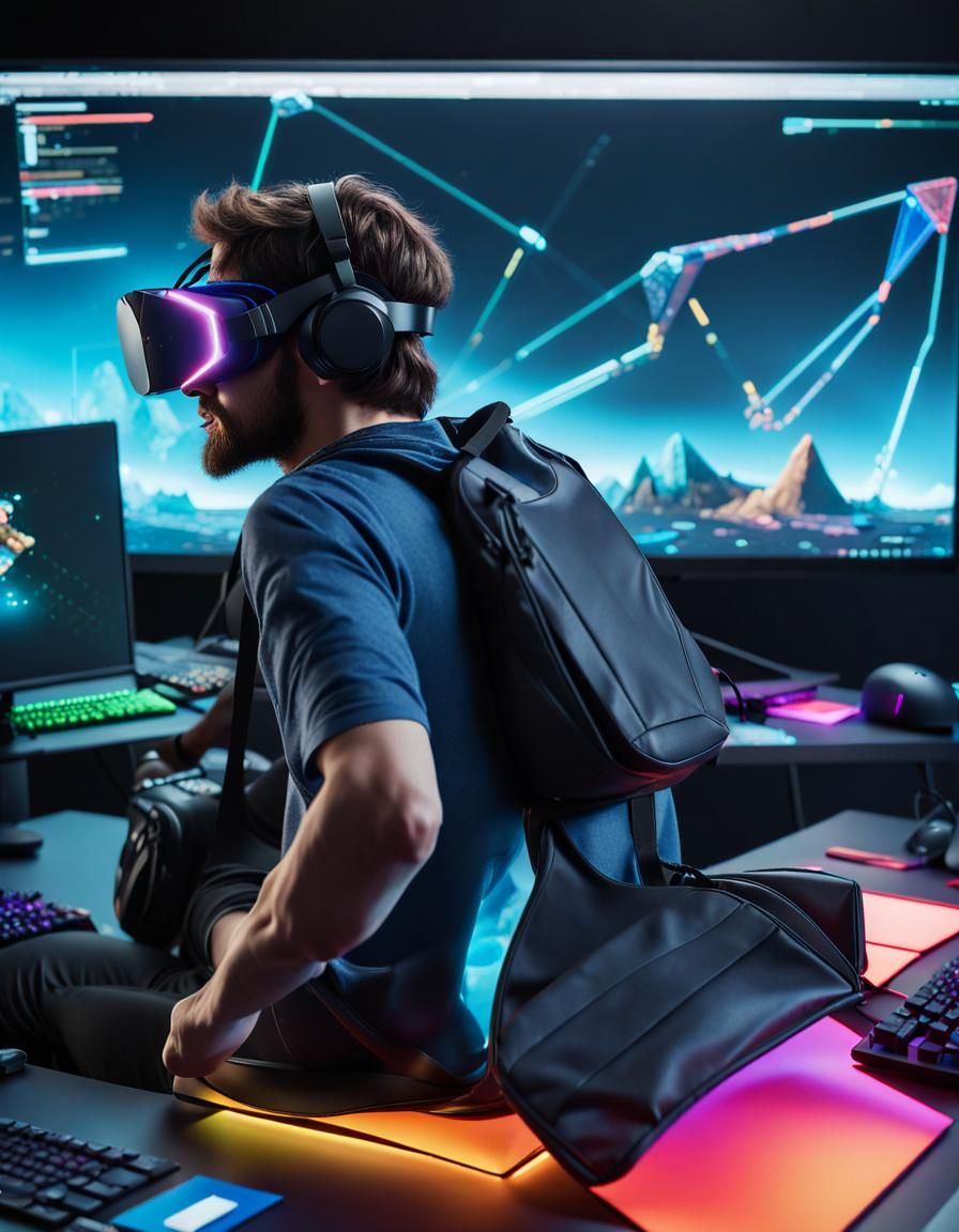 Ultimate PC Gamer Setup - AI Generated Artwork - NightCafe Creator