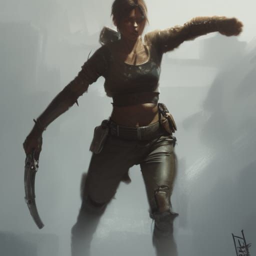 female fighter in close combat - AI Generated Artwork - NightCafe Creator