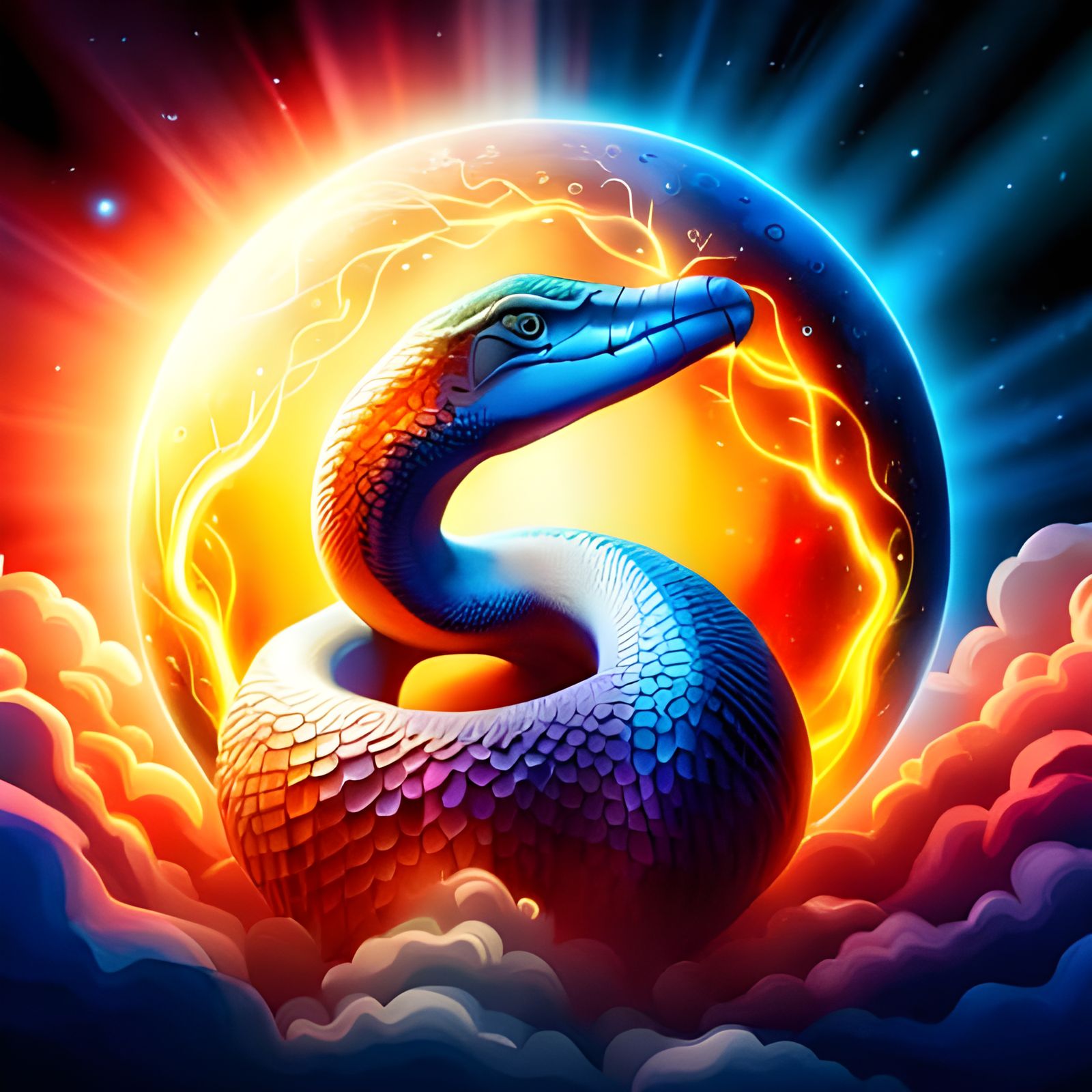 Sun Serpent - AI Generated Artwork - NightCafe Creator