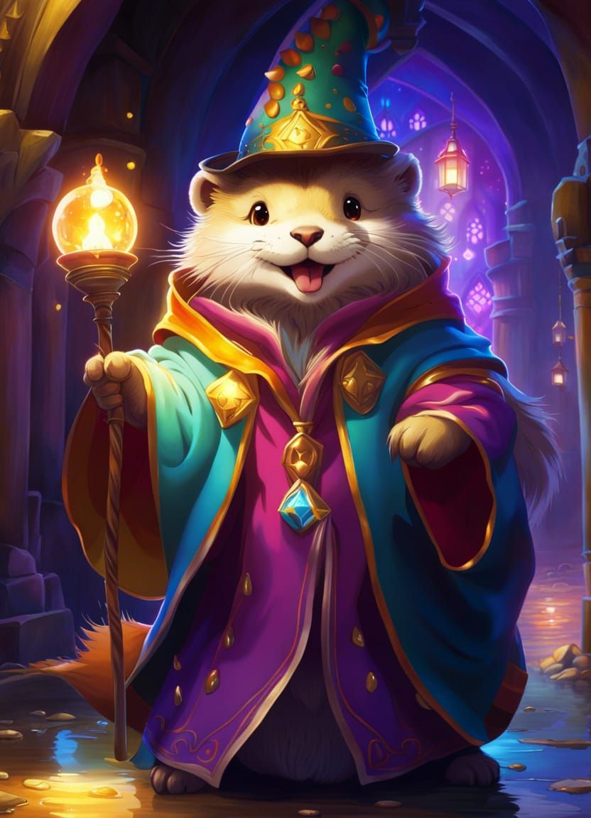 Magic otter school - AI Generated Artwork - NightCafe Creator