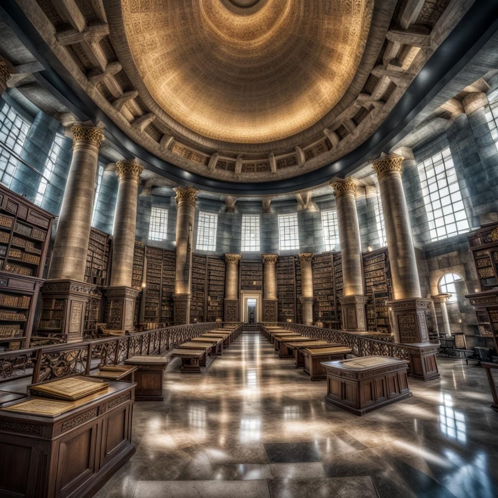 Library of Alexandria ancient library, Alexandria, Egypt - AI Generated ...