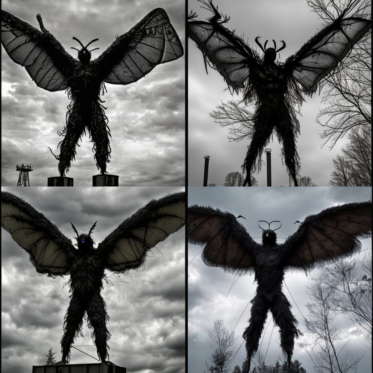 Mothman Standing on Top of a Substation - AI Generated Artwork ...
