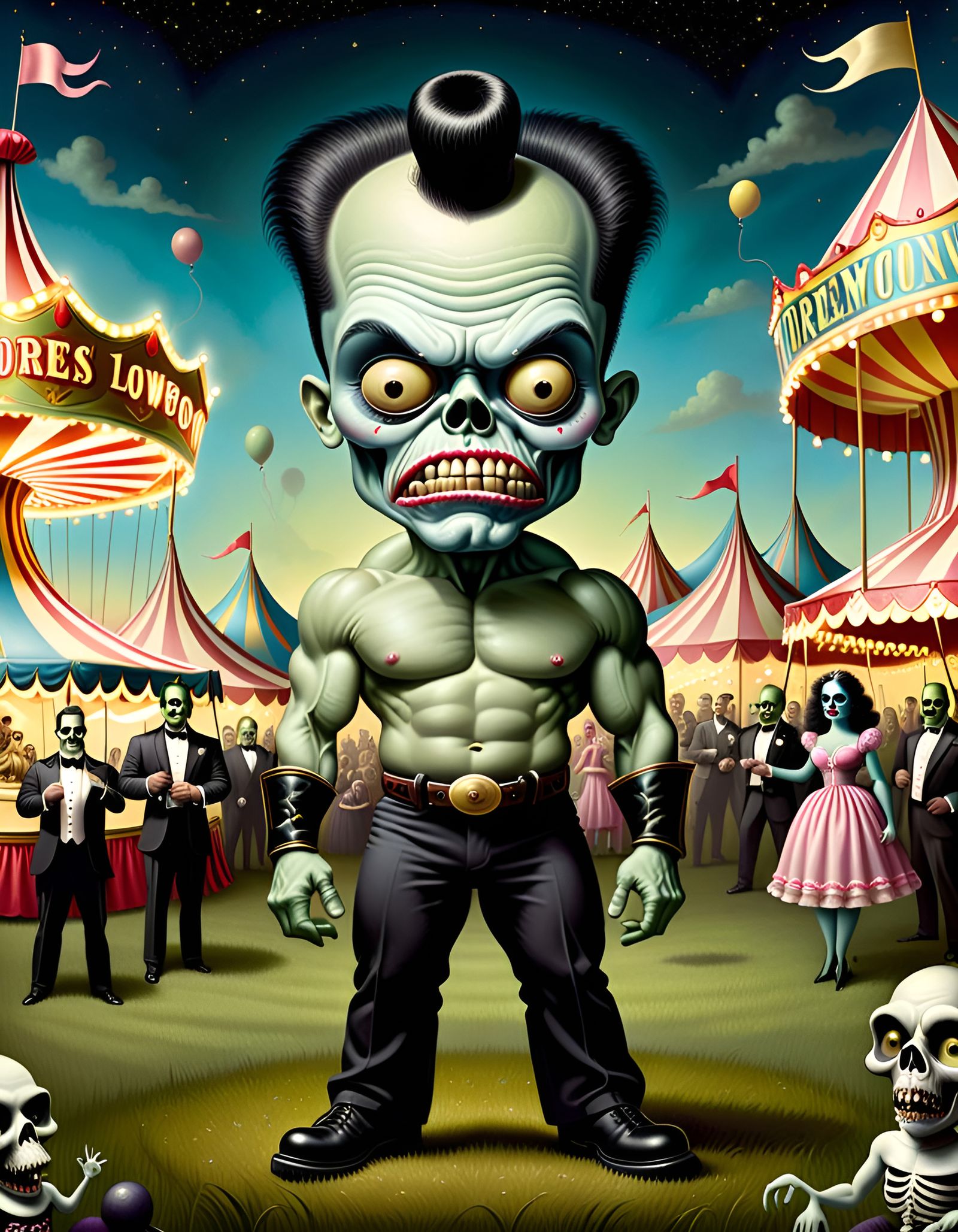 Rigor Mortis Brawn, Zombie Strongman - AI Generated Artwork - NightCafe ...