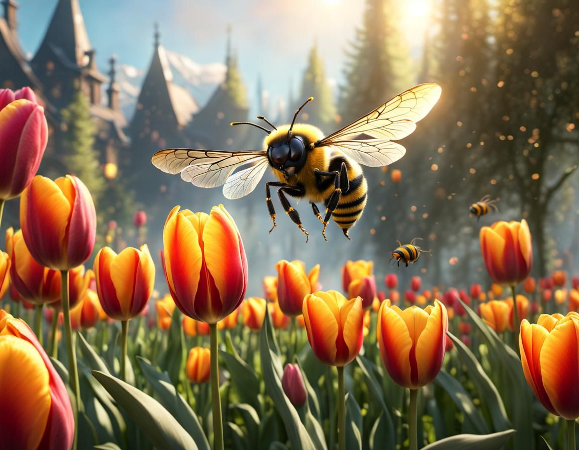 Busy Bees - AI Generated Artwork - NightCafe Creator