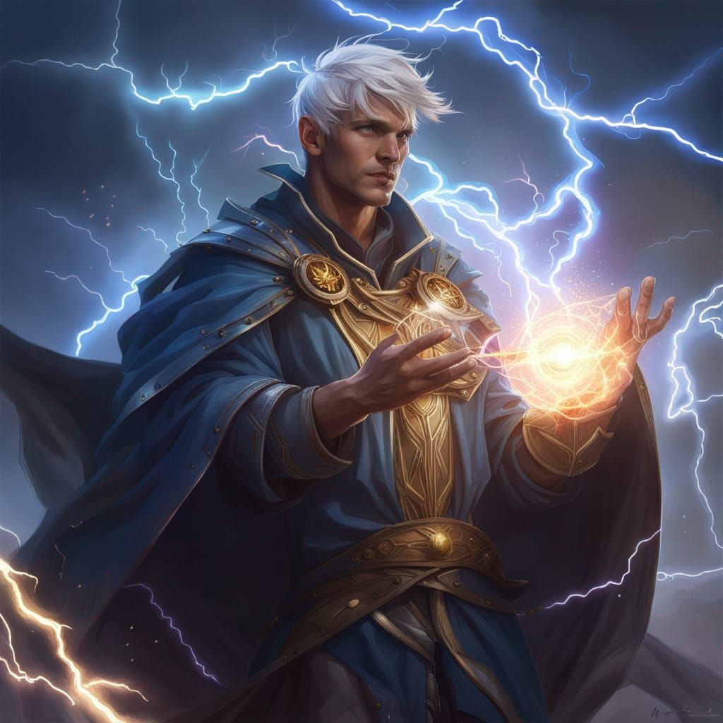 A young Merlin casting a spell - AI Generated Artwork - NightCafe Creator