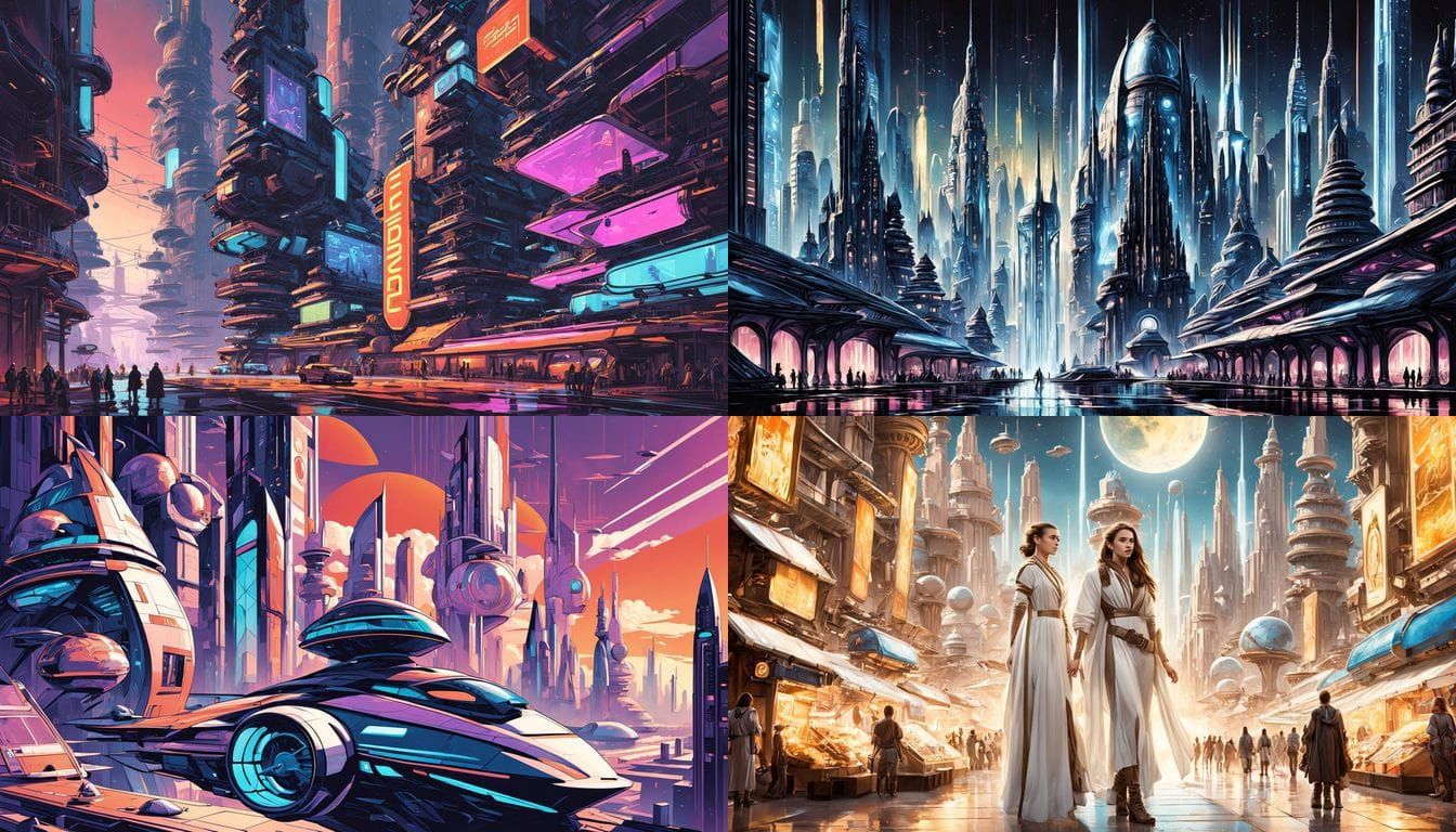 Galactic Disneylands on Chandrila in High Republic... - AI Art