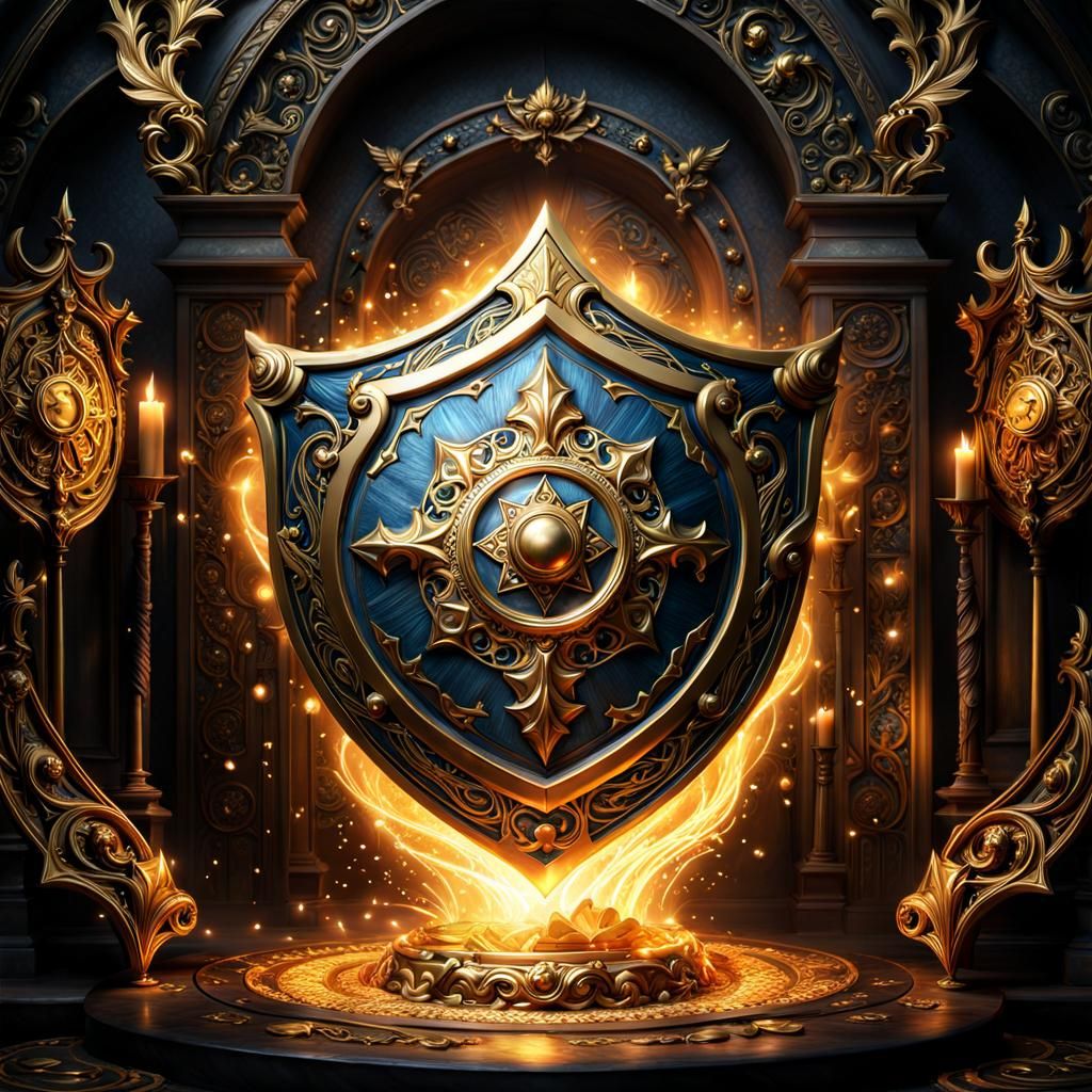 Dreamscape an amazing, hyper-realistic magic fantasy shield with Solid ...