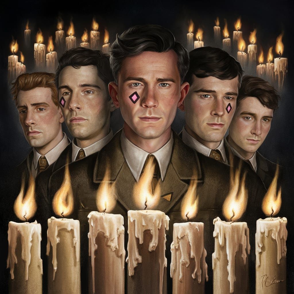 Remember the men with the pink triangles - AI Generated Artwork ...