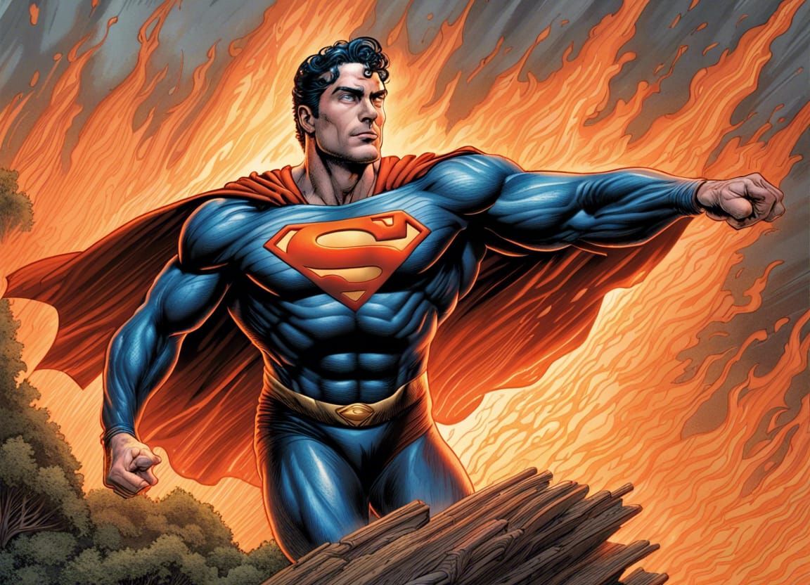 Superman firefighter - Superman Battles Wildfire in Comic B...
