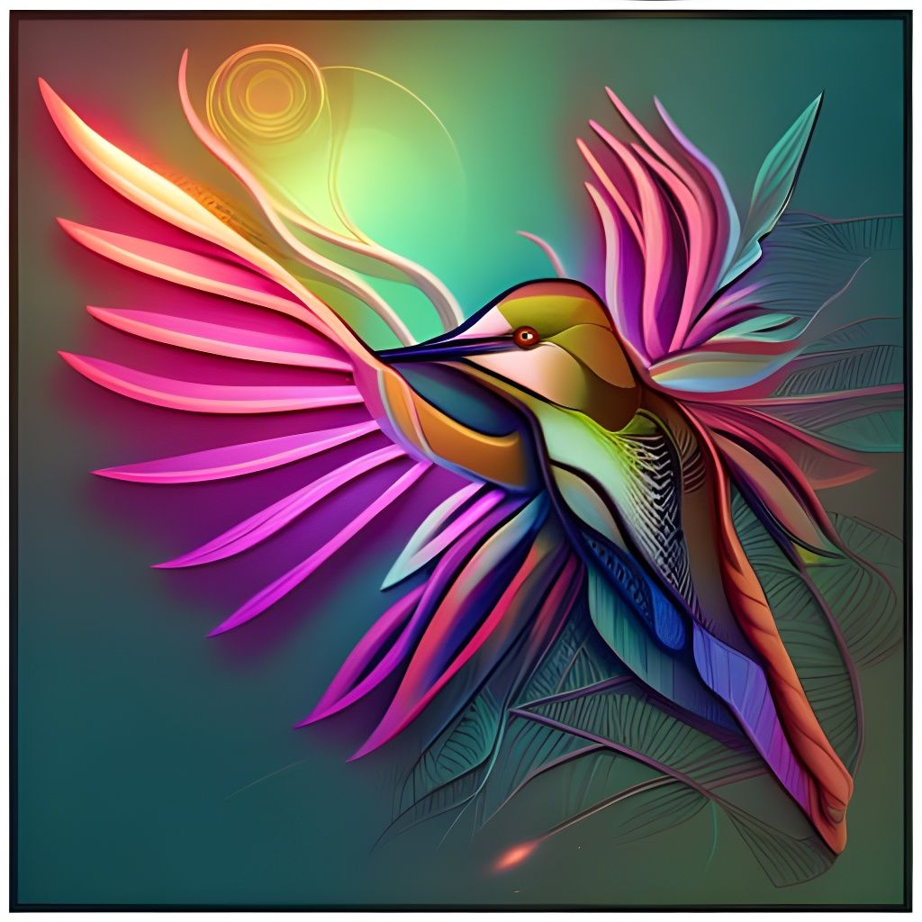 Metallic Neon Hum - AI Generated Artwork - NightCafe Creator