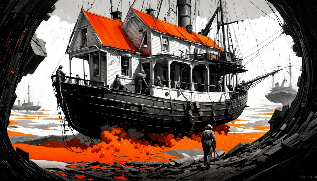 Boathouse - AI Generated Artwork - NightCafe Creator