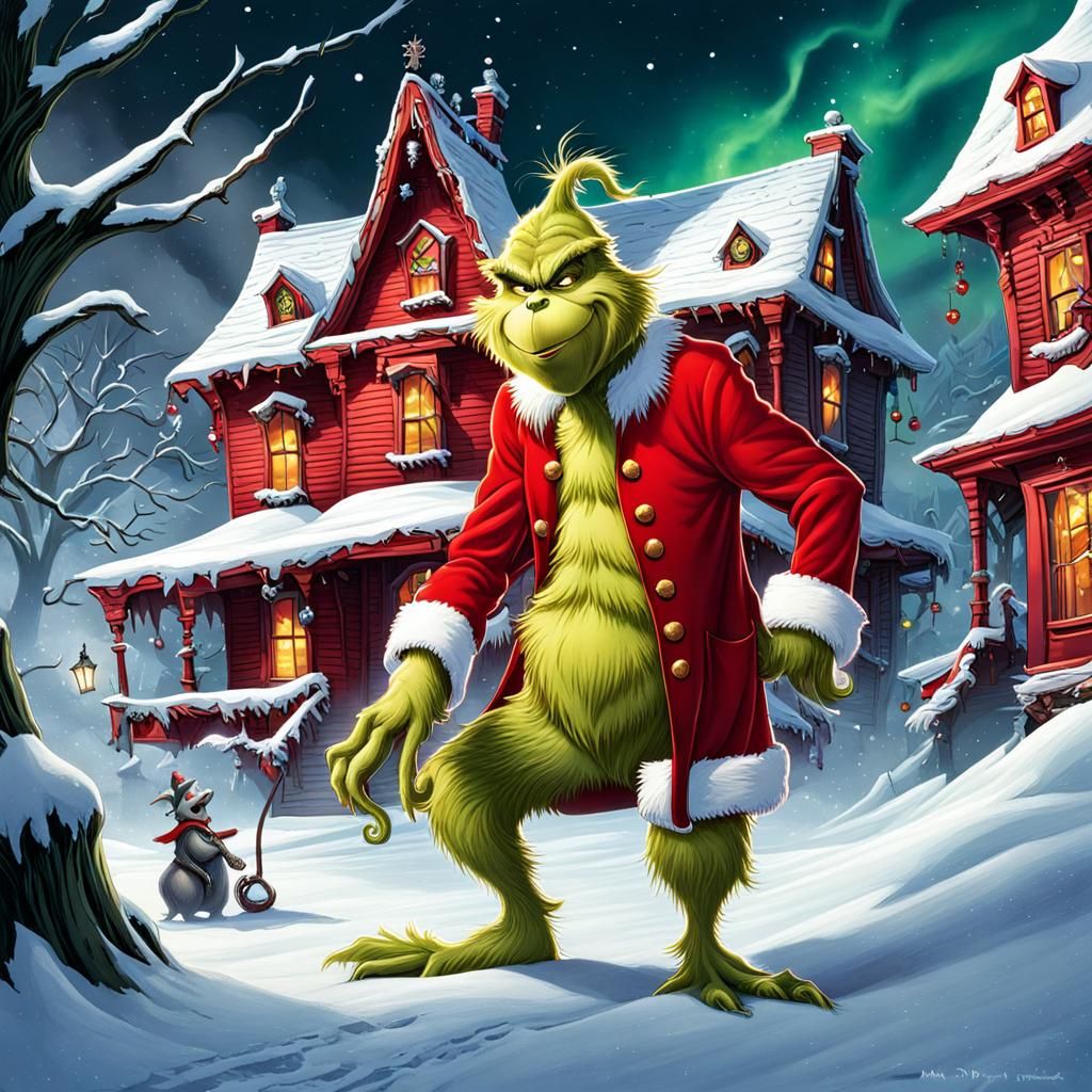 The Grinch — Scheming, Dealing, and Wheeling - AI Generated Artwork ...
