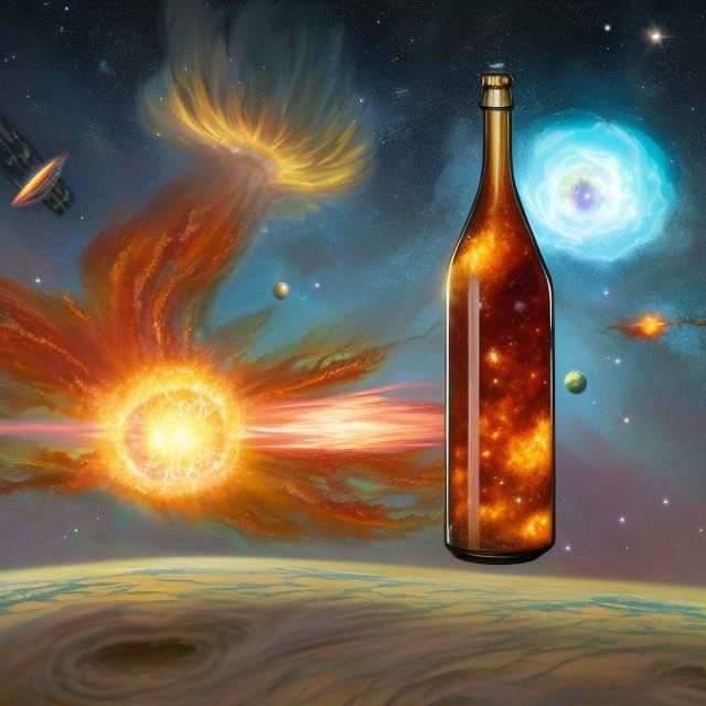 Bottled Nebula - AI Generated Artwork - NightCafe Creator