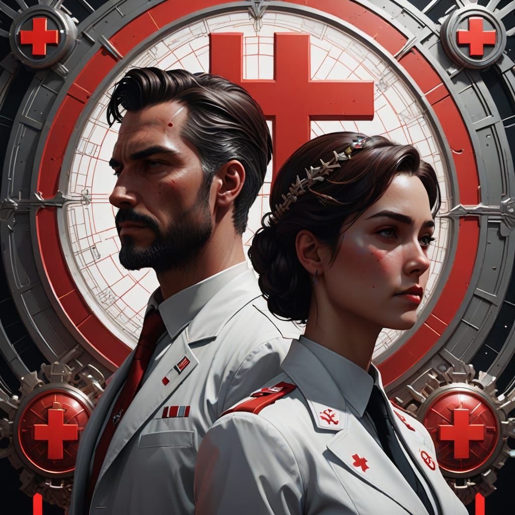 Hyper-Realistic Comic Book Panel in Red and White ... - AI Art