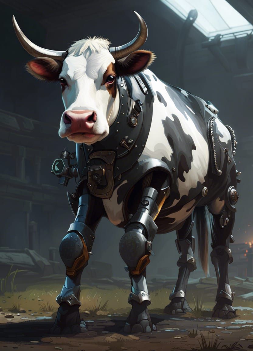 A punk Cow - AI Generated Artwork - NightCafe Creator